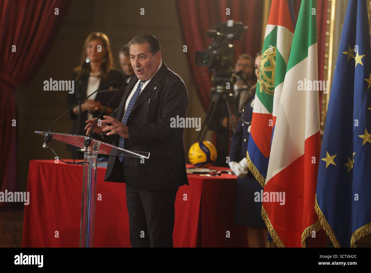 ROME ITALY OCTOBER 8 2025 ITALIAN VOLLEYBALL NATIONAL TEAM RECEIVED AT ...