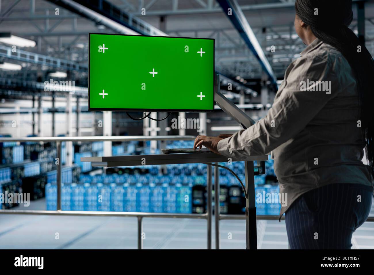 Programmer uses green screen hi-res stock photography and images - Alamy