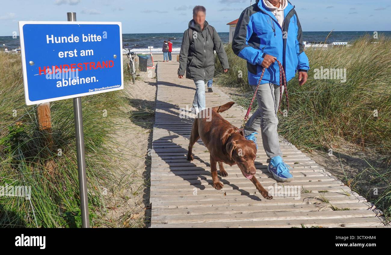 Hunde an de Leine - erst am Hundestrand ableinen - hier gesehen am ...