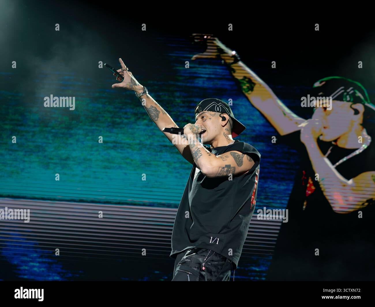 Zaragoza, Spain. 8th october, 2025.Duki, a rap and trap singer ...