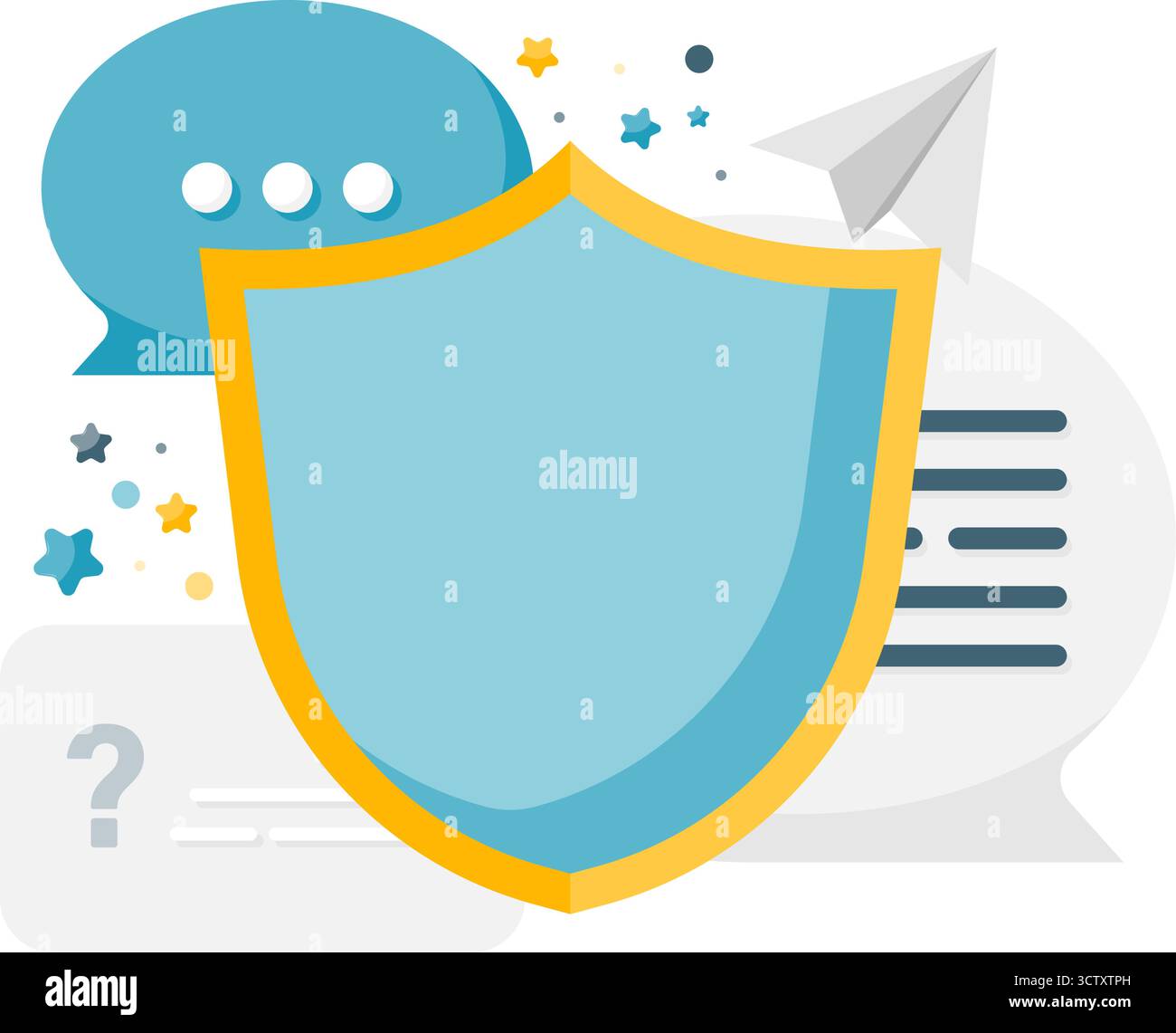 Chat bubble security Stock Vector Images - Alamy
