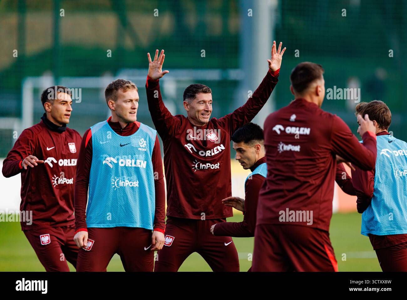 Katowice, Poland. 8th Oct 2025; Jakub Kiwior, Karol Swiderski and ...