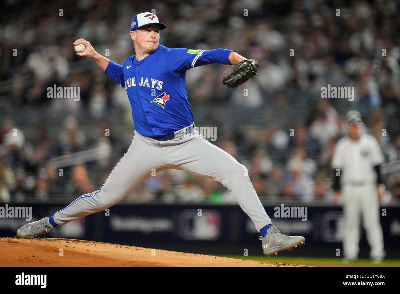 Toronto Blue Jays pitcher Louis Varland delivers against the New York ...