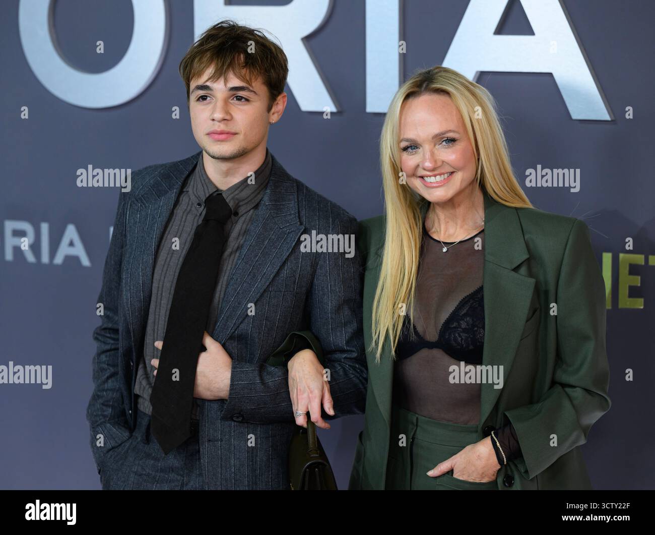 London, UK. October 8th, 2025. Emma Bunton and Beau Bunton Jones ...