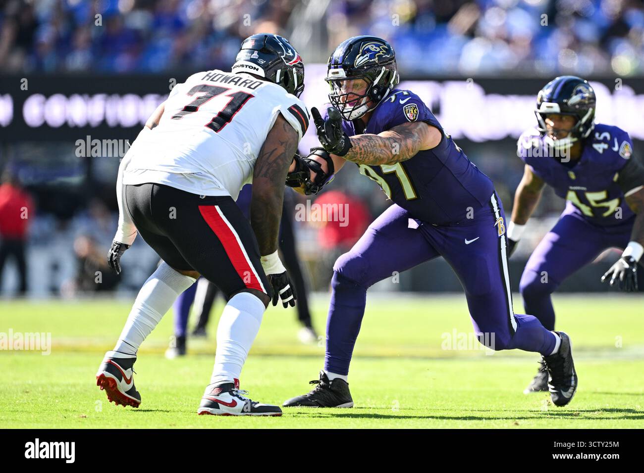 Baltimore Ravens defensive end Brent Urban (97) in action against ...