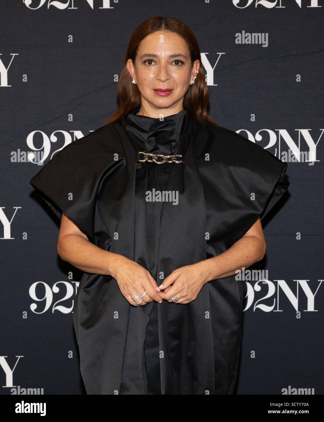 Maya Rudolph poses backstage before discussing the Apple TV+ television ...