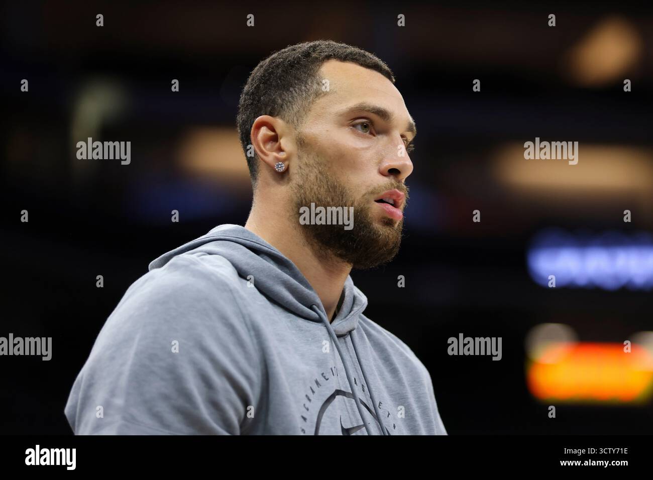 Sacramento Kings guard Zach LaVine looks on during warms up of an NBA ...