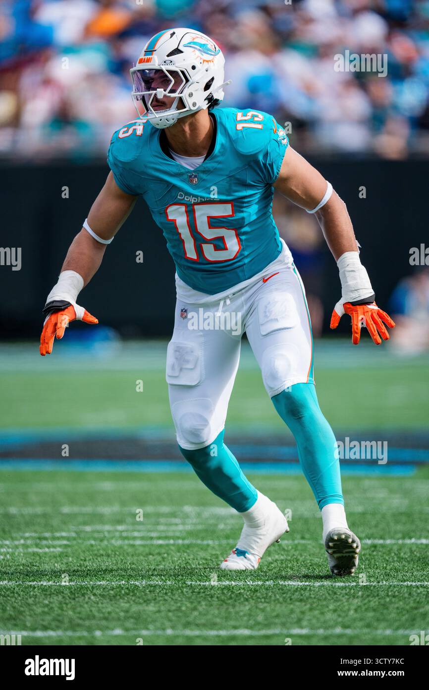 Miami Dolphins linebacker Jaelan Phillips (15) plays during an NFL ...