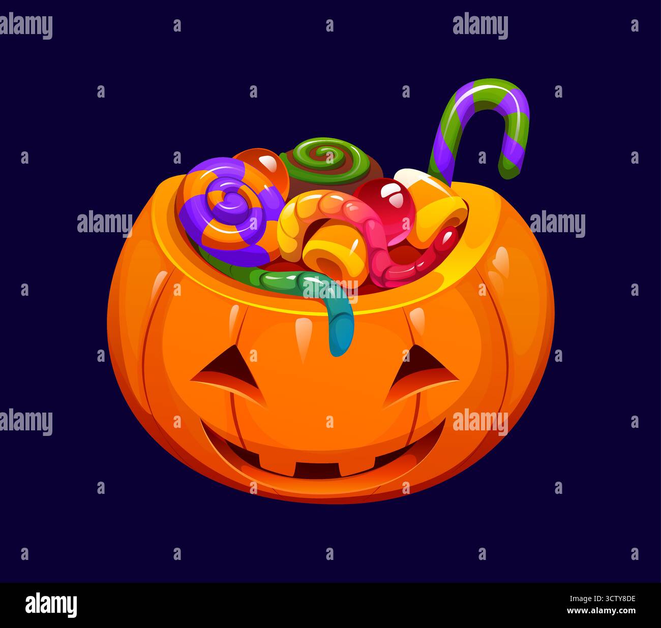 Jelly worm cartoon halloween Stock Vector Images - Alamy