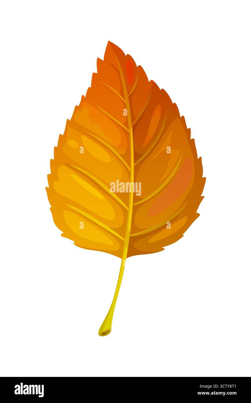 Birch tree in yellow Stock Vector Images - Alamy