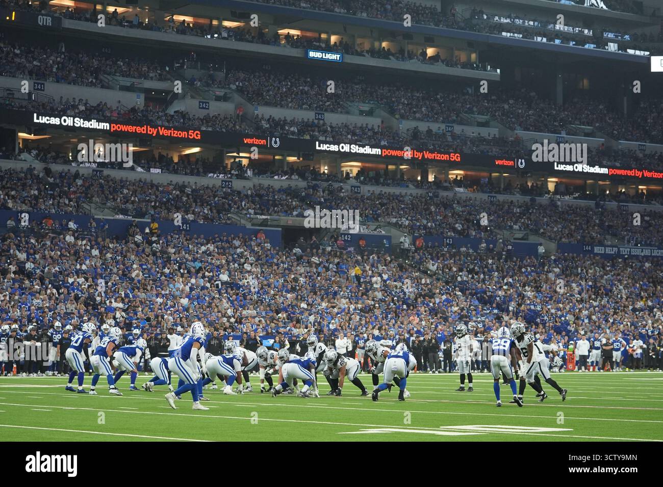 The Indianapolis Colts play the Las Vegas Raiders during the first half ...