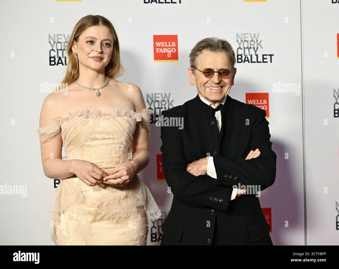 Anna Baryshnikov, left, and Mikhail Baryshnikov attend the New York City Ballet Fall Fashion ...