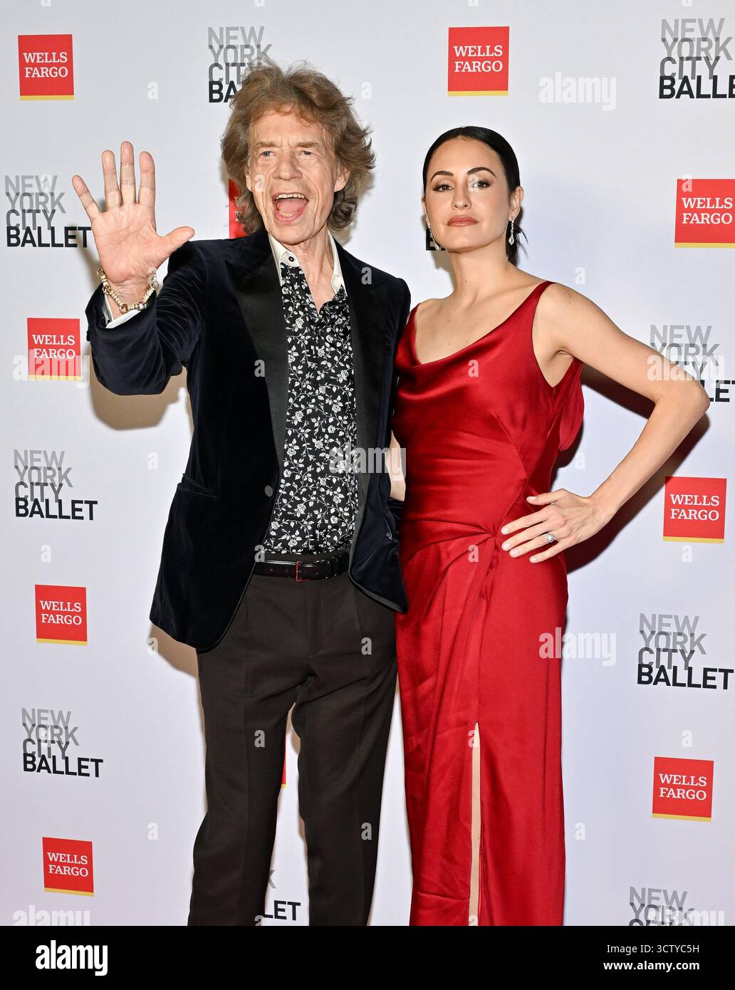 Mick Jagger, left, and Melanie Hamrick attend the New York City Ballet ...