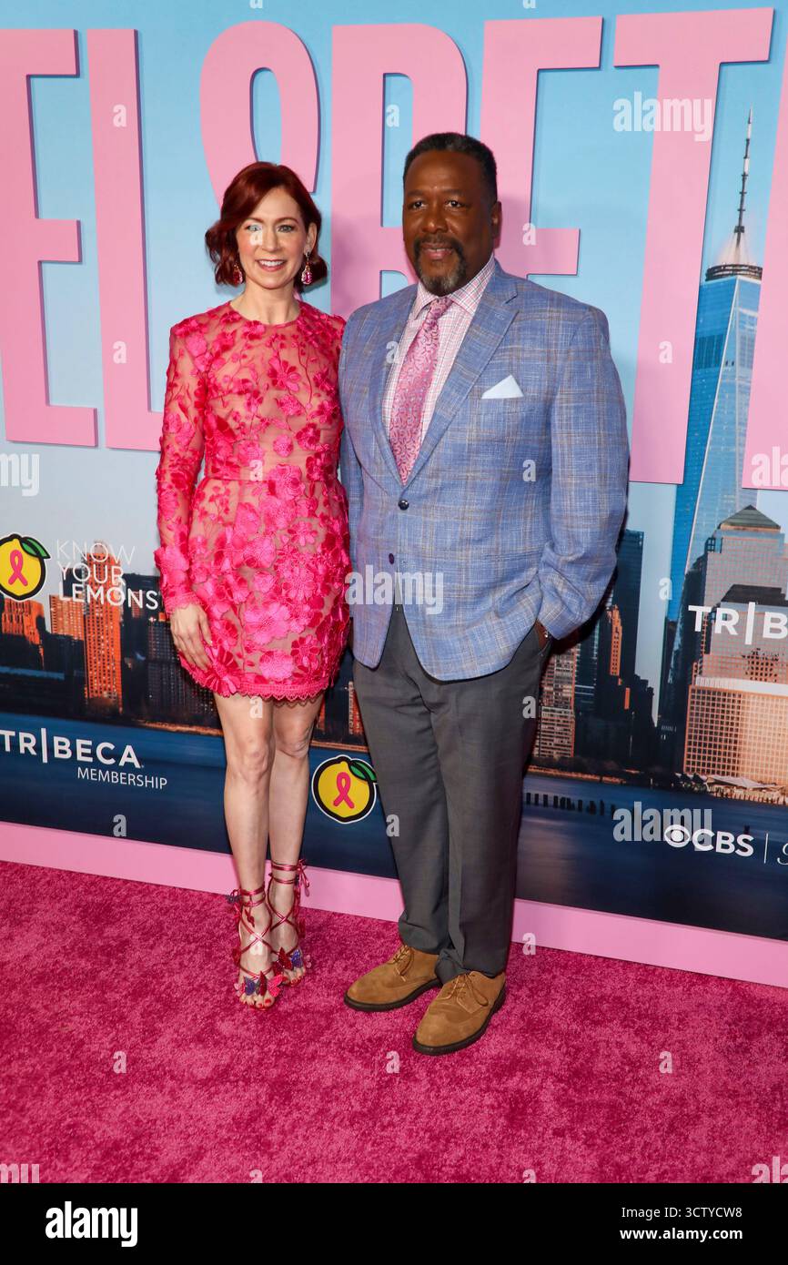 Actors Carrie Preston, left, and Wendell Pierce attend the "Elsbeth ...