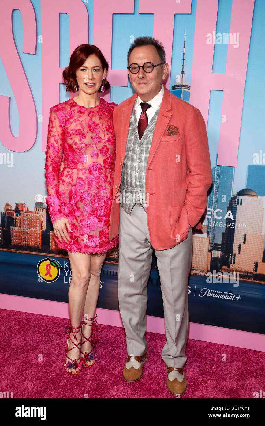 Actors Carrie Preston, left, and Michael Emerson attend the "Elsbeth ...