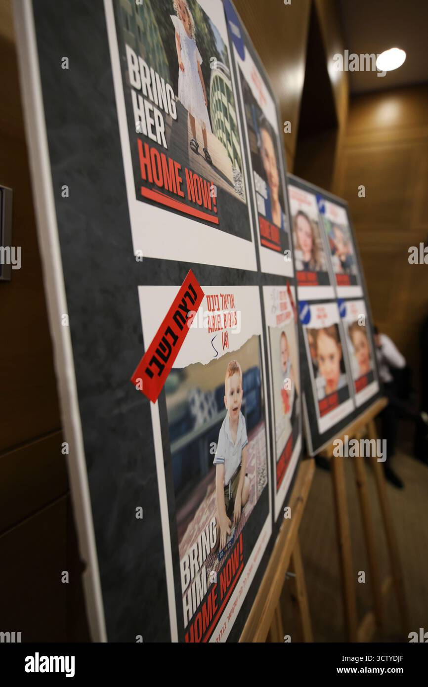 Israeli child hostage posters hi-res stock photography and images - Alamy