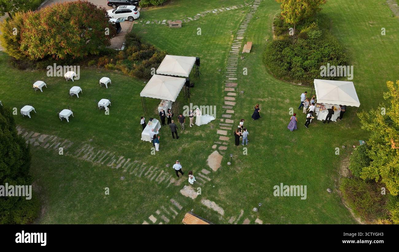Piacenza, Italy - September 7th 2025 An elegant outdoor wedding ...