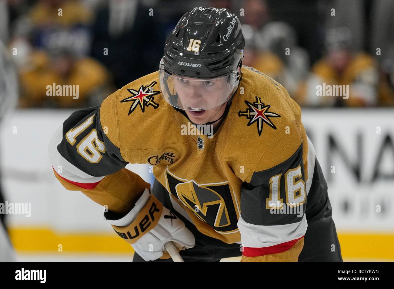 Vegas Golden Knights right wing Pavel Dorofeyev (16) plays against the ...
