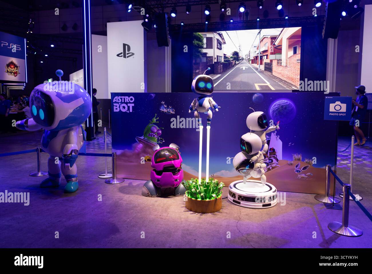 Astro Bot photo spot seen inside the Sony Playstation exhibition area ...