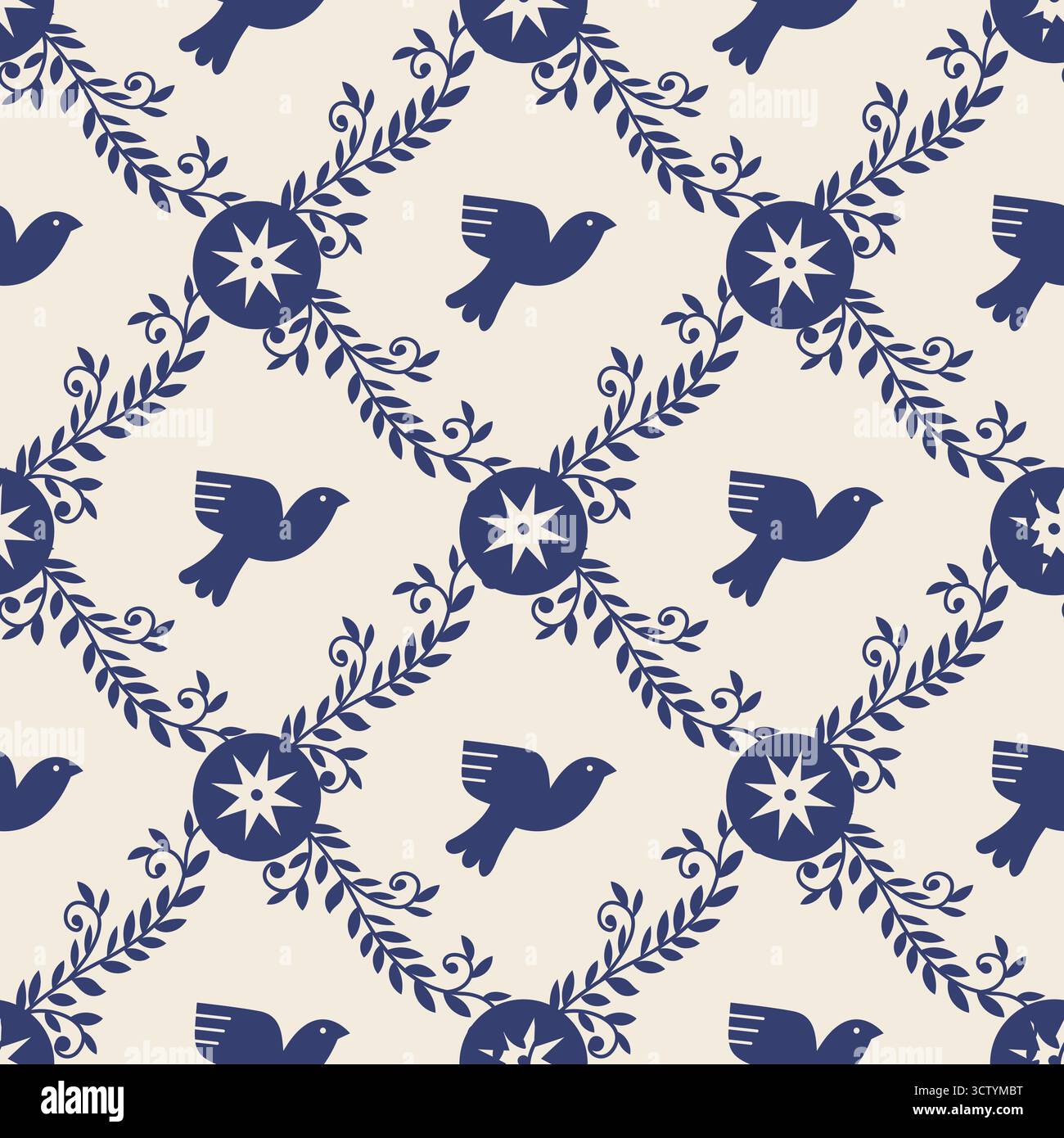 Scandinavian folk bird Stock Vector Images - Alamy