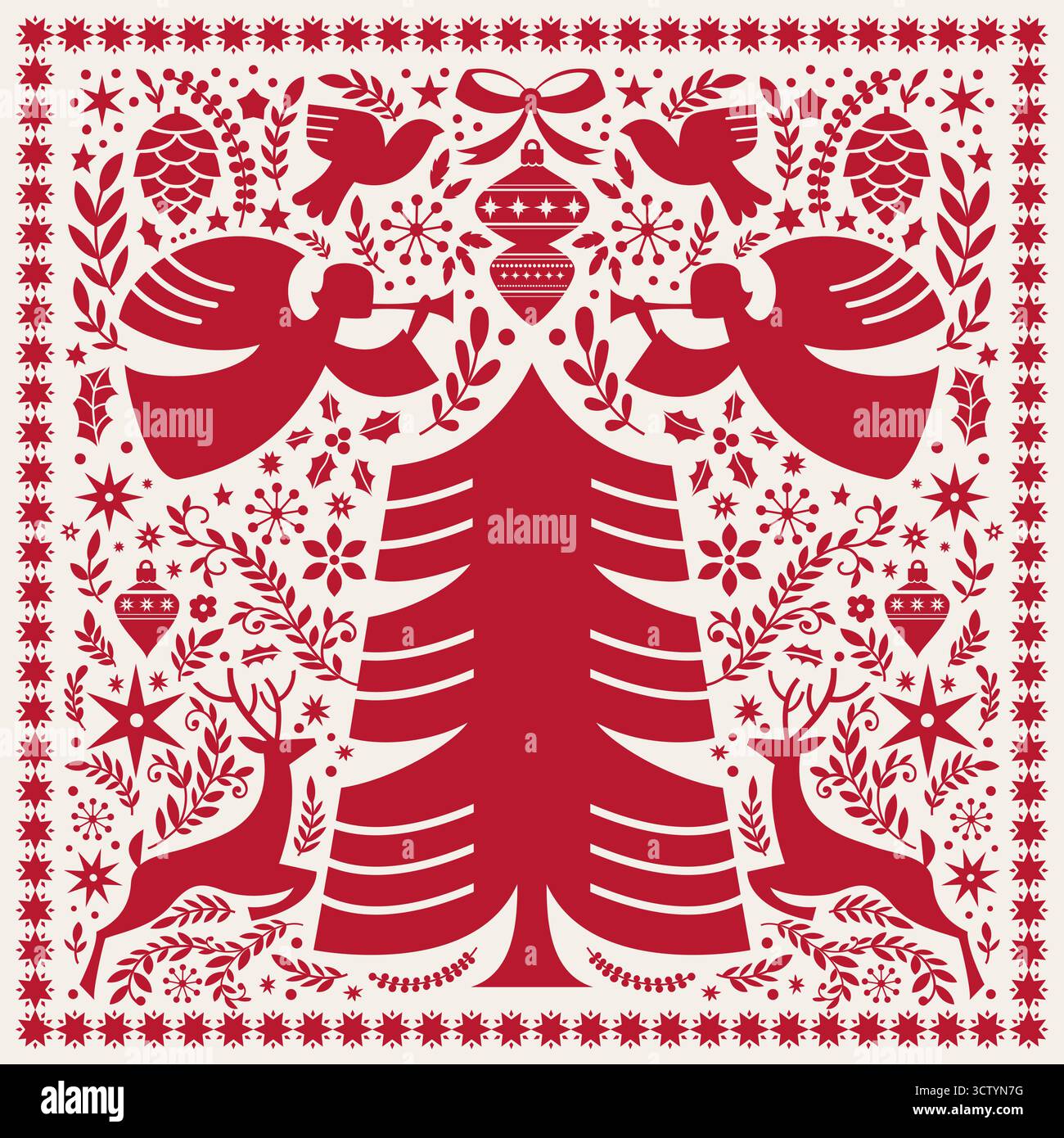 Christmas decorative angels Stock Vector Images - Alamy