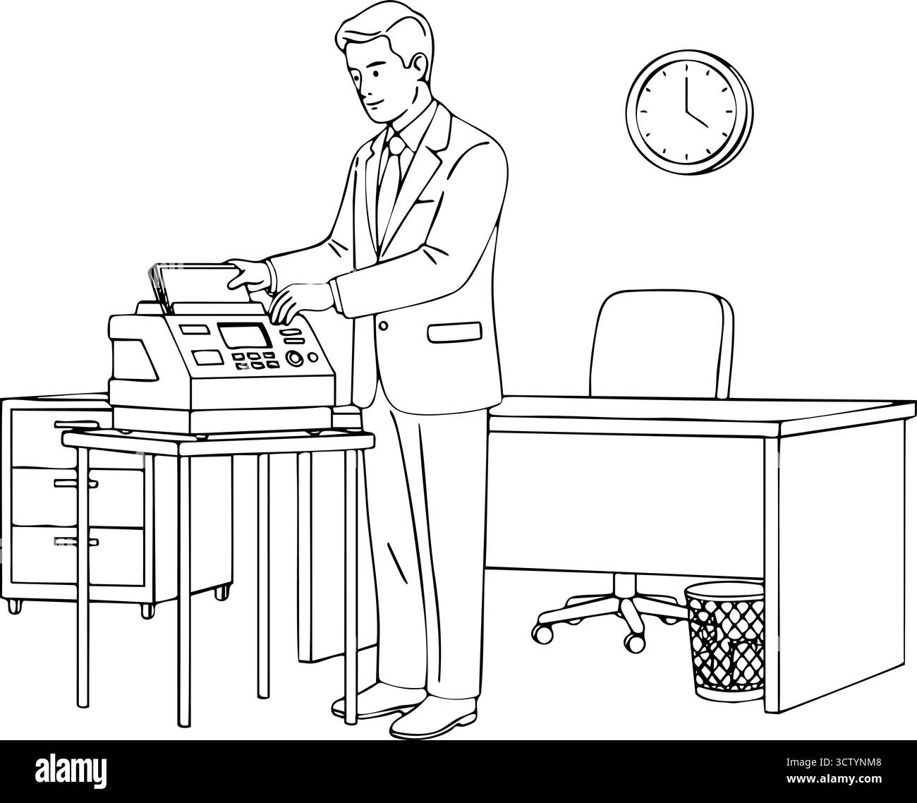 Company office interior in Black and White Stock Photos & Images - Alamy