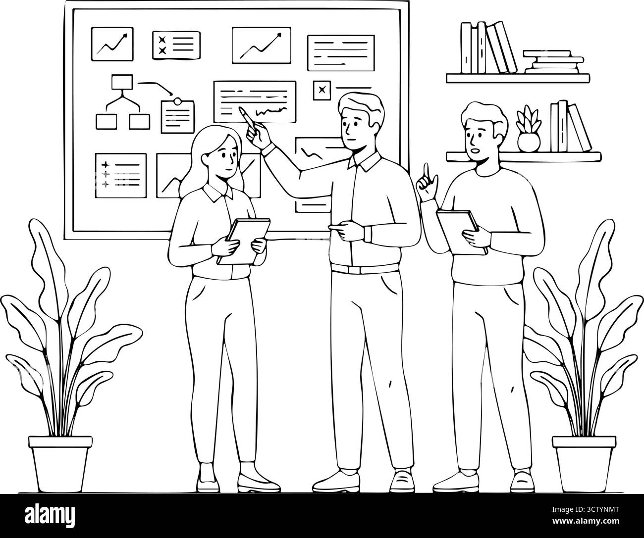 Creative businessman businesswoman discussing Stock Vector Images - Alamy