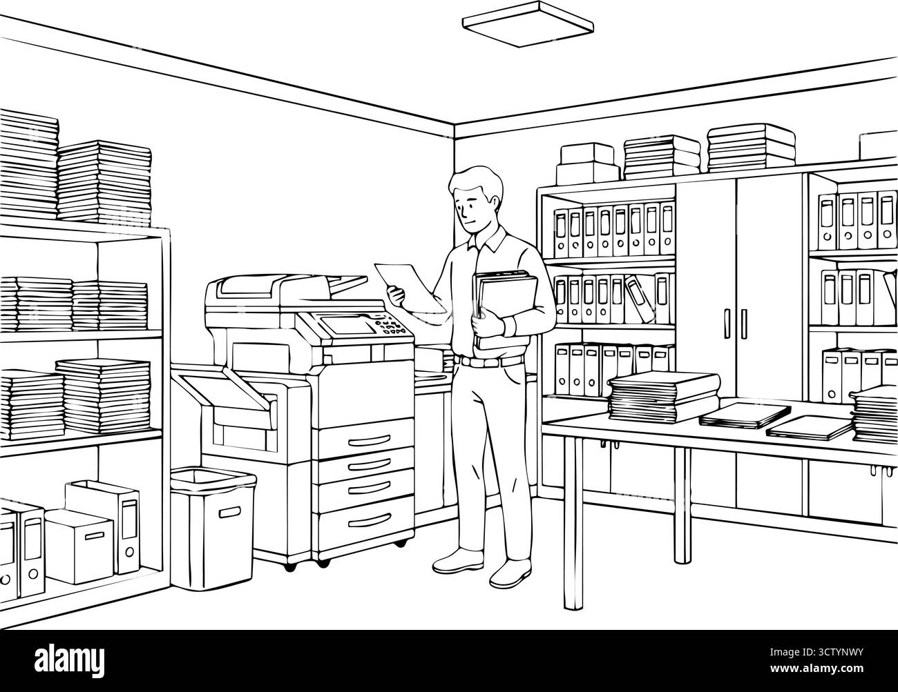 Photocopier scan Black and White Stock Photos & Images - Alamy