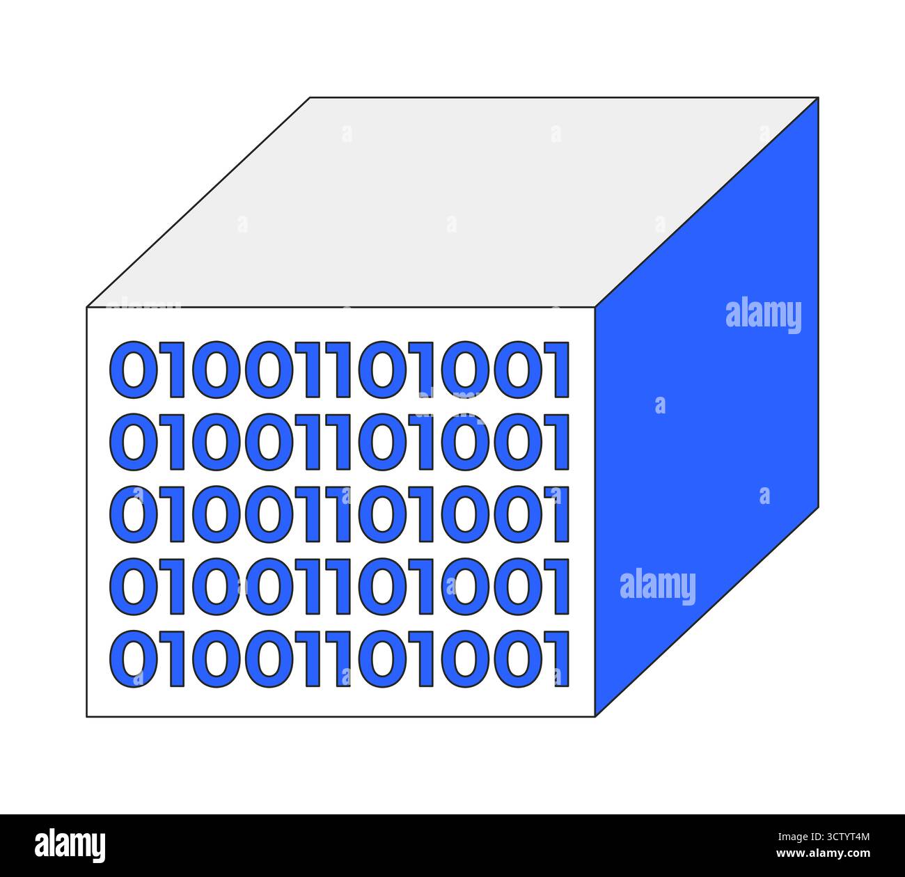 Binary code cube Stock Vector Images - Alamy
