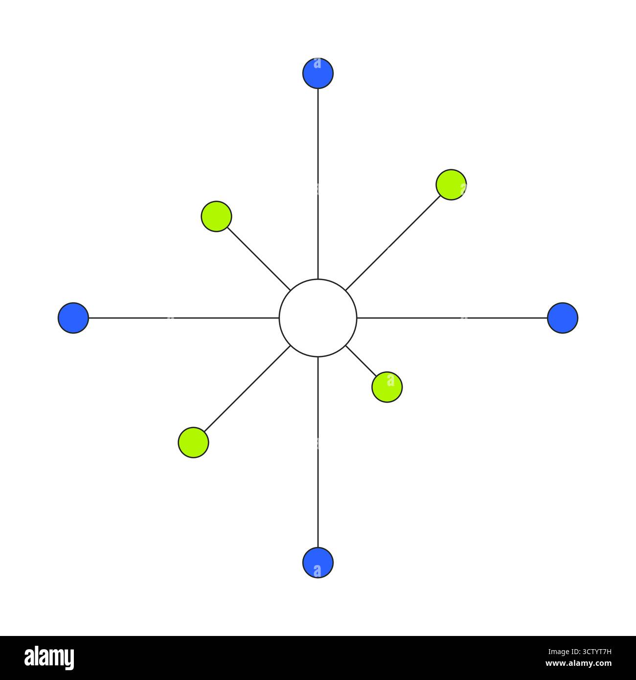 Network nodes visualization Cut Out Stock Images & Pictures - Alamy