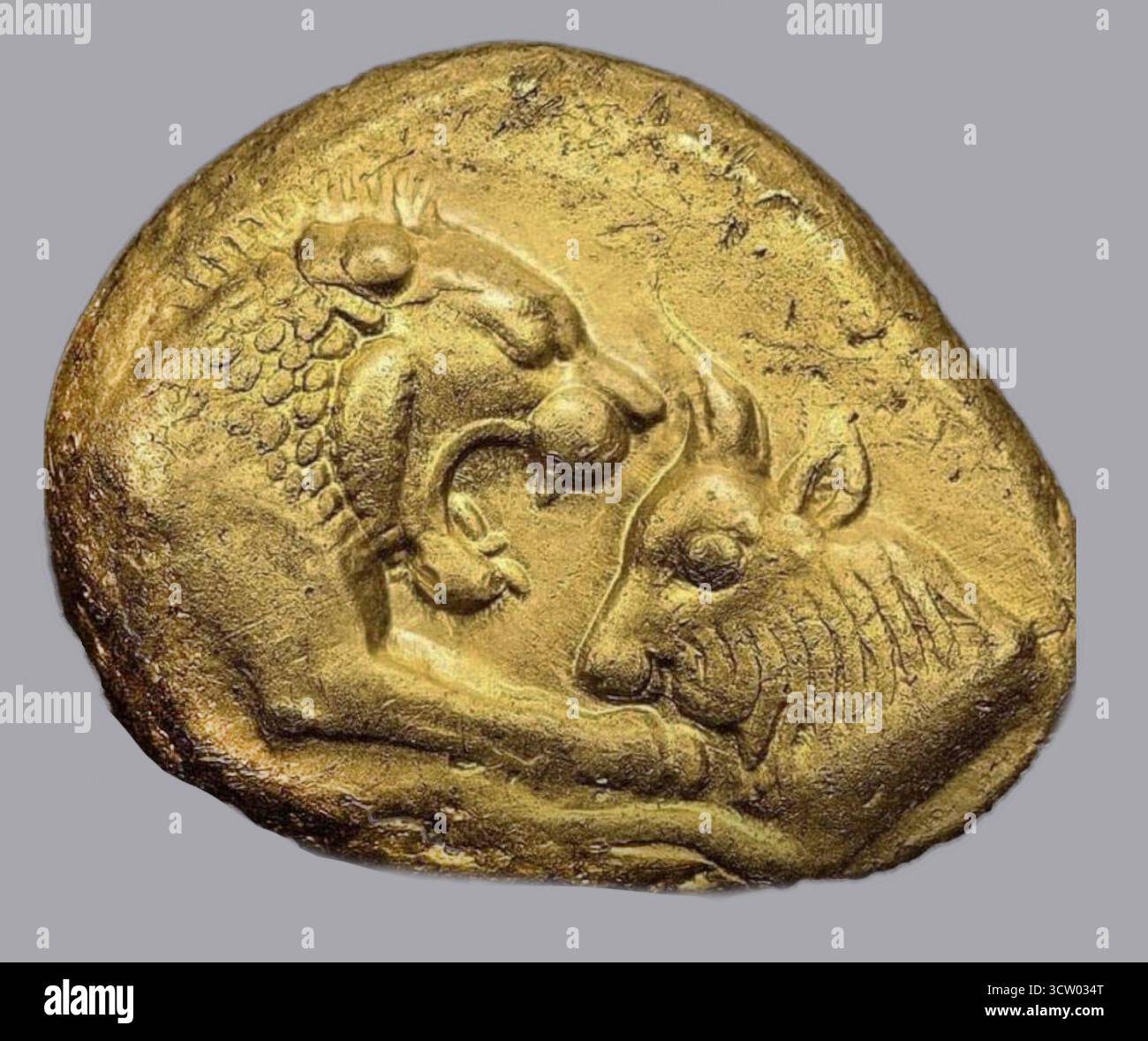 8045. First gold coin dating c. 550 BC. mint by the Lydian (Grece) King ...