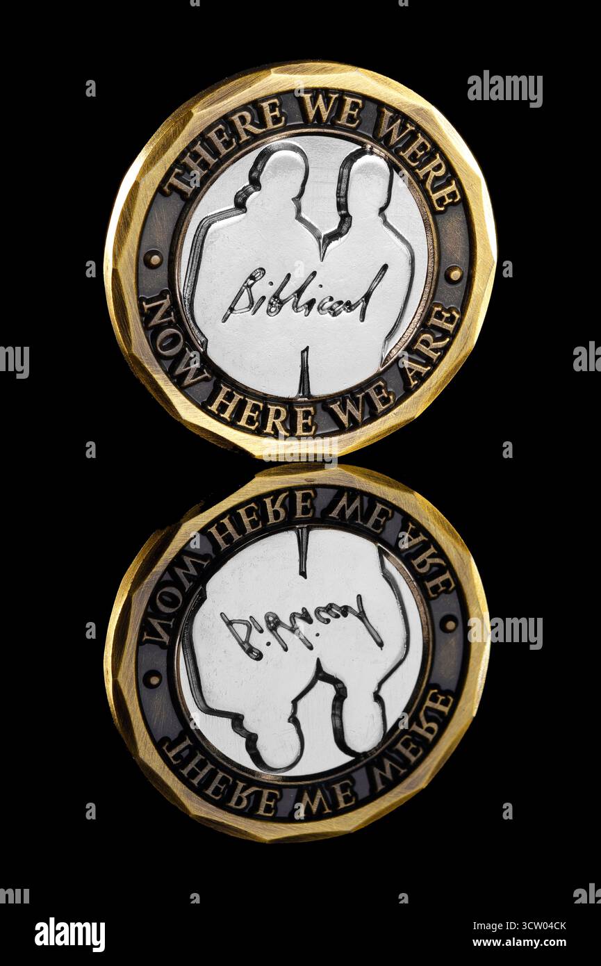 An unofficial Oasis Live'25 coin/token/medallion memorabilia created by ...