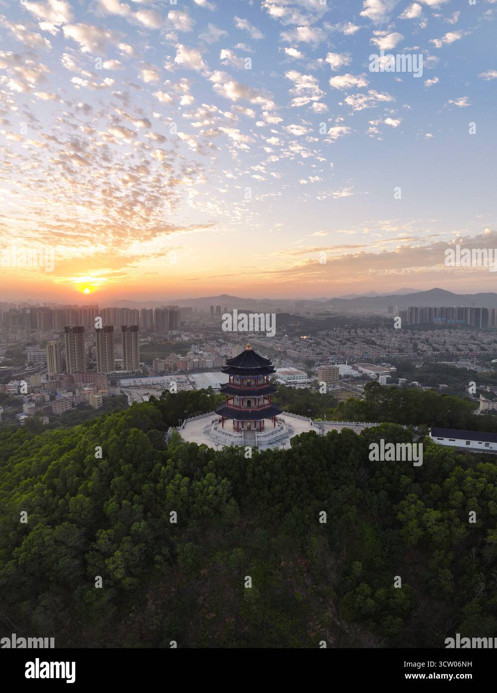 Aerial photography of Phoenix Pavilion at Haoyikang Hotel, Huiyang ...