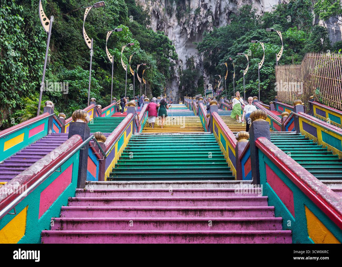 Kuala Lumpur, Malaysia - Feb. 18, 2025: People ascend the iconic ...