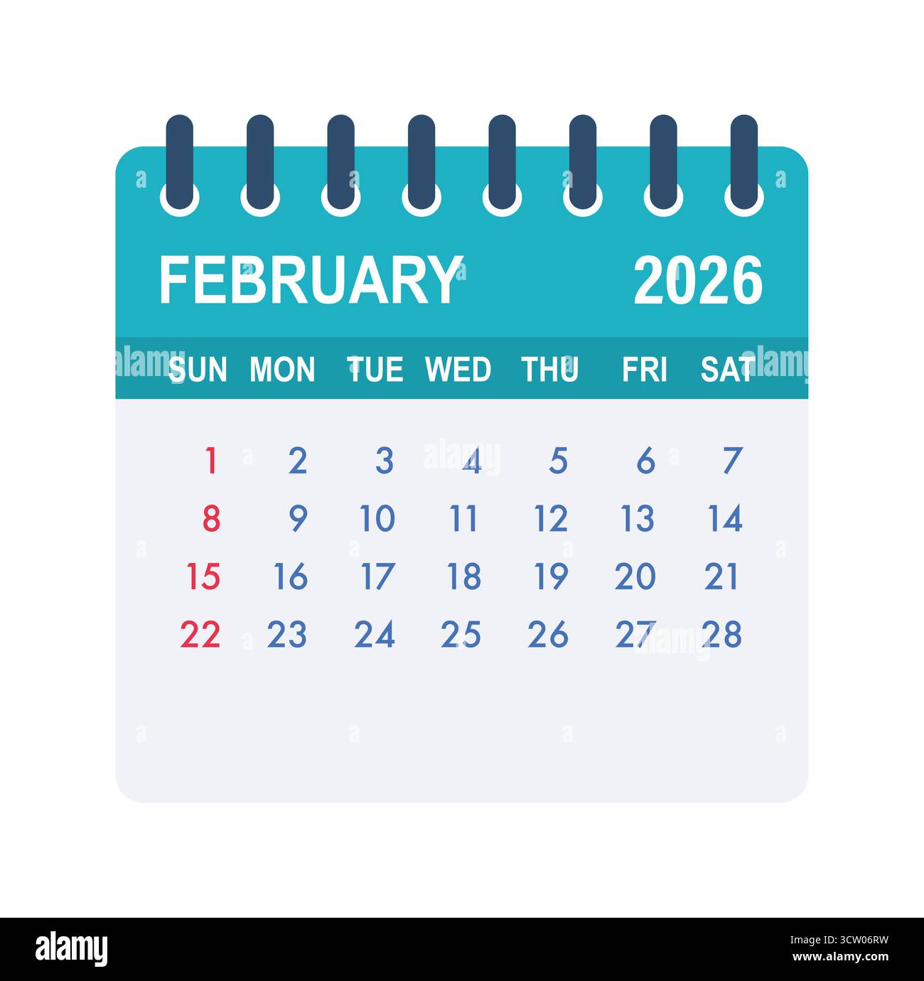 2026 digital calendar vector Cut Out Stock Images & Pictures - Alamy