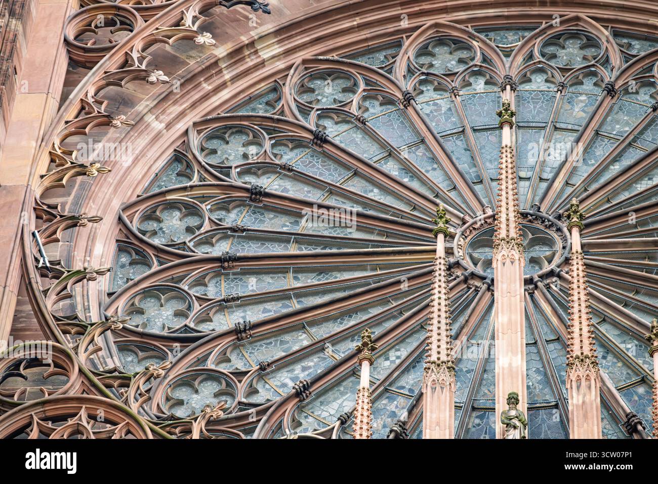 The magnificent rose window of Strasbourg Cathedral, featuring ...