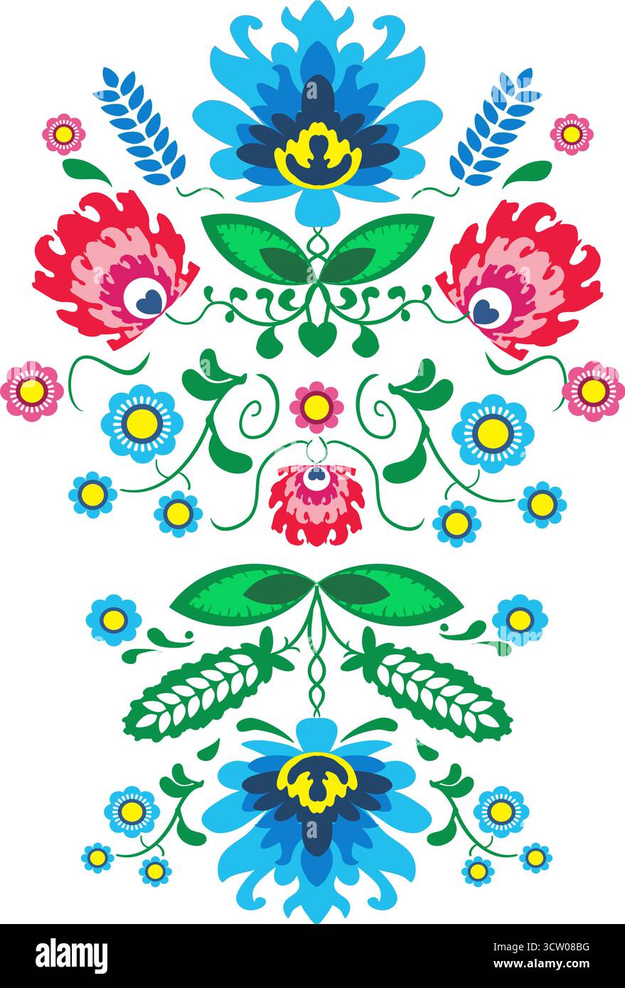 Folk art floral Stock Vector Images - Alamy