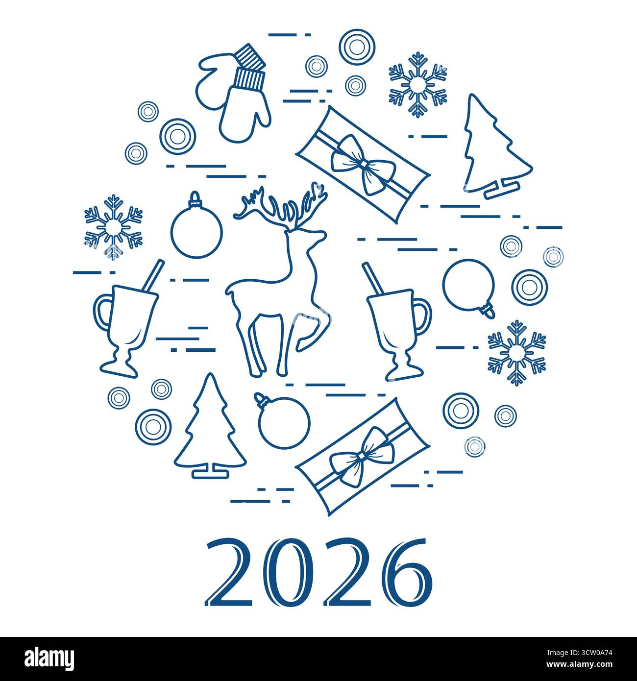 2026 blue theme vector vectors hi-res stock photography and images - Alamy