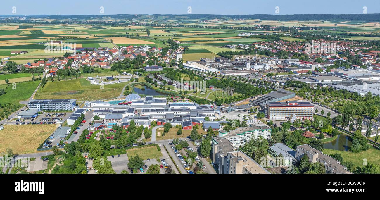 A bird's-eye view of the Middle Franconian town of Bad Windsheim in the ...