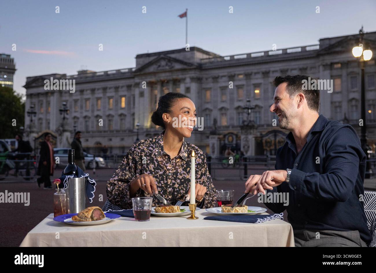EDITORIAL USE ONLY Sarah Sharman and Stuart Ried from London have one ...