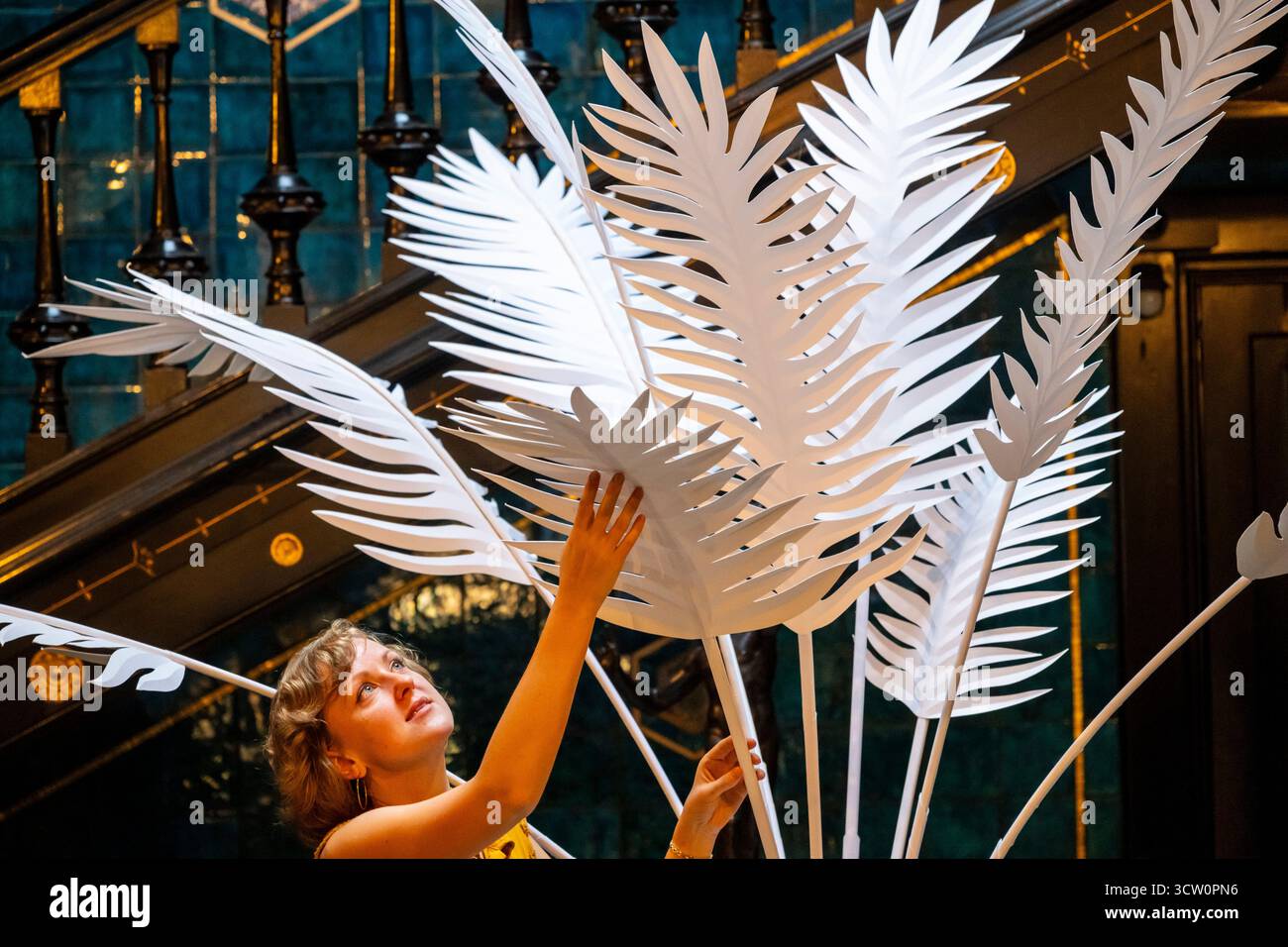 London, UK. 9 October 2025. Palms in the Brass Jardinière, one of ...