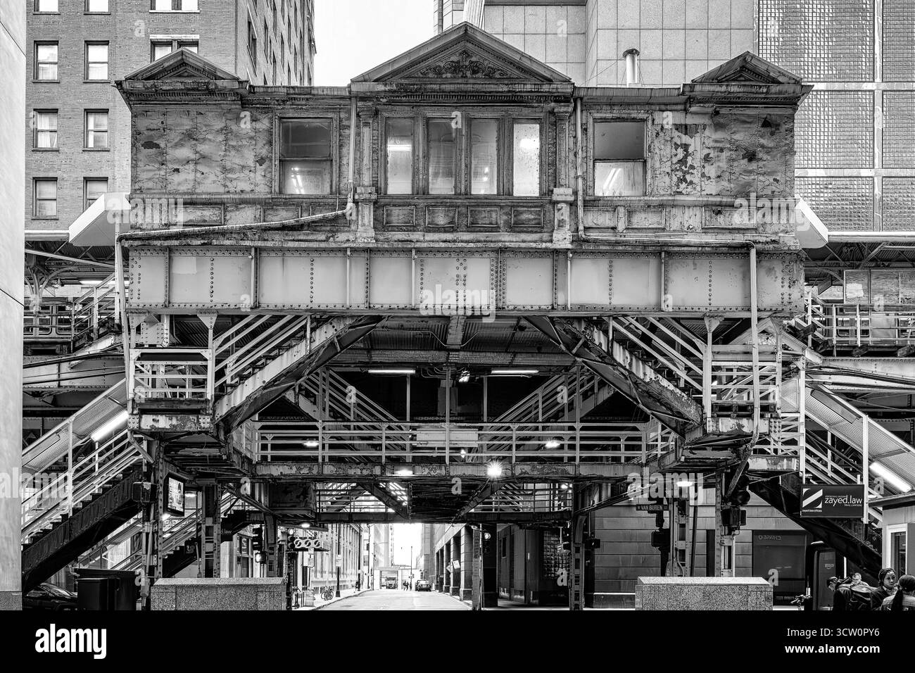 Van buren building Black and White Stock Photos & Images - Alamy