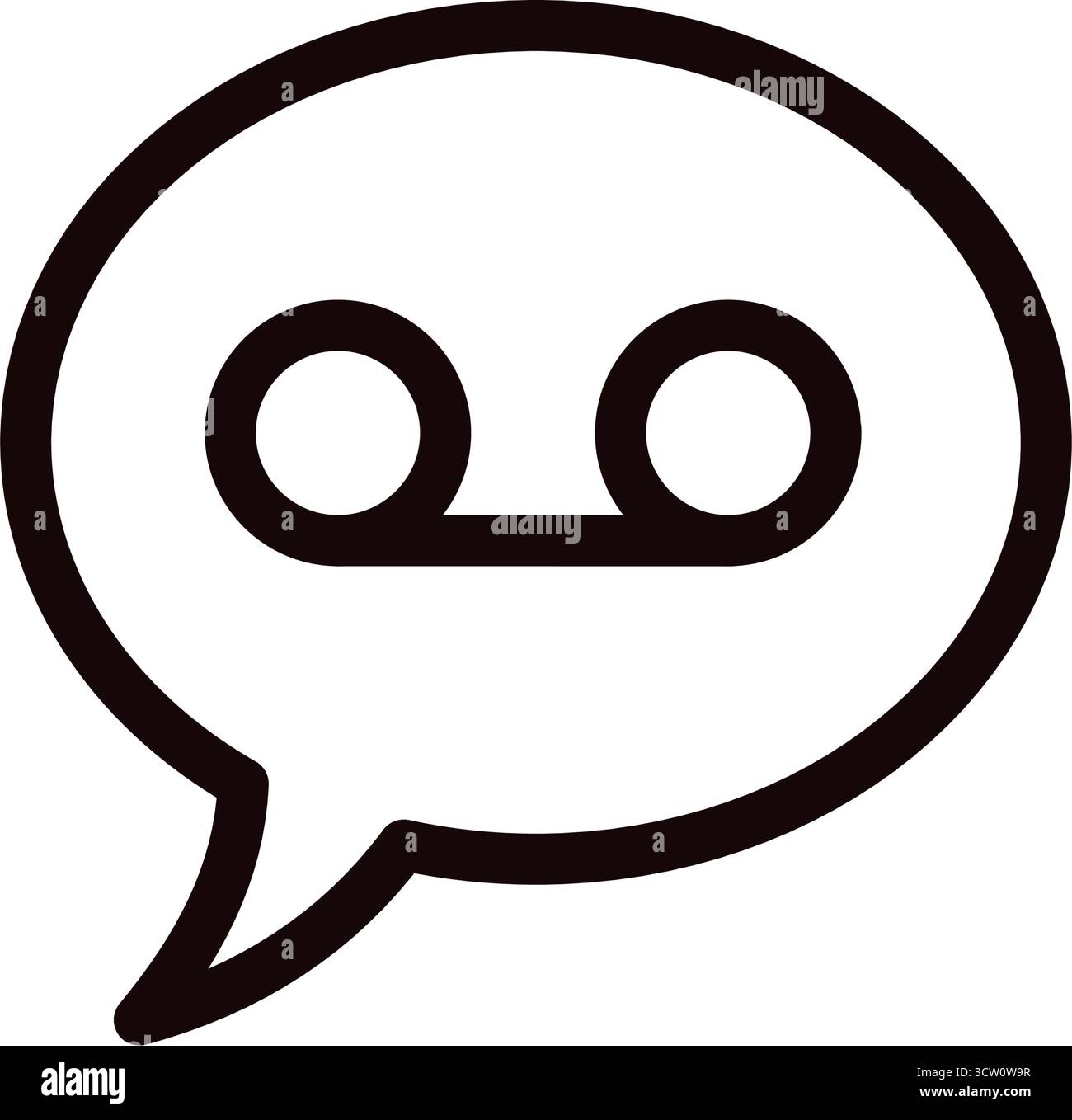 Black white message bubble Stock Vector Images - Alamy