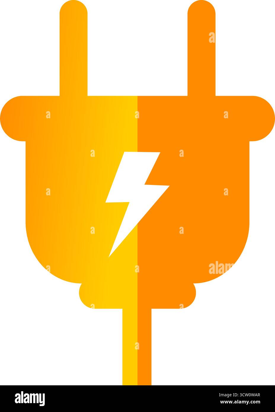 Yellow orange lightning bolt Stock Vector Images - Alamy