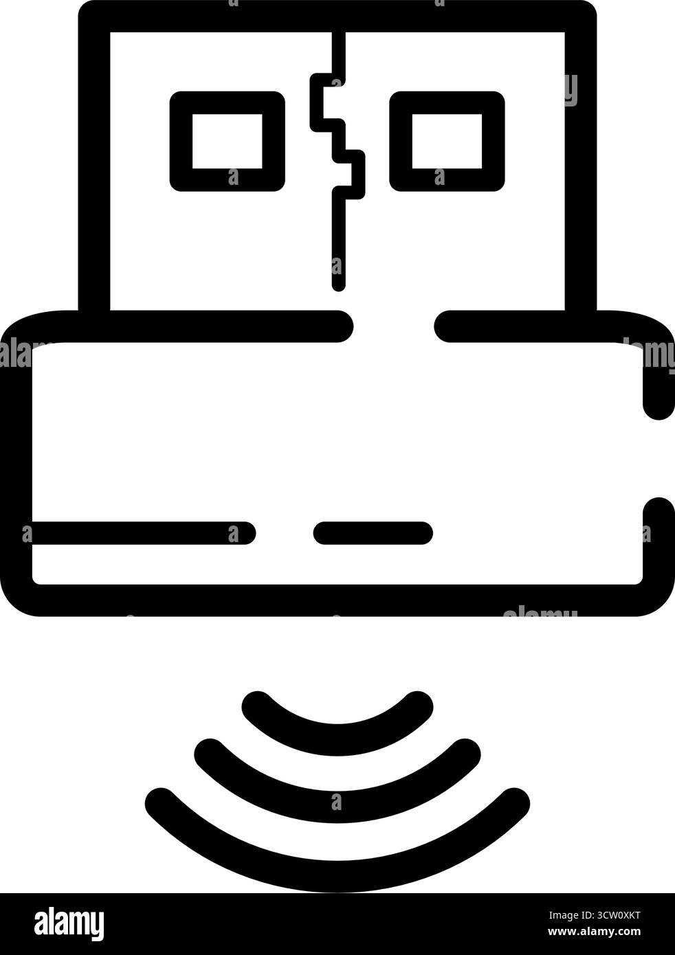 Black outline icon wireless Stock Vector Images - Alamy