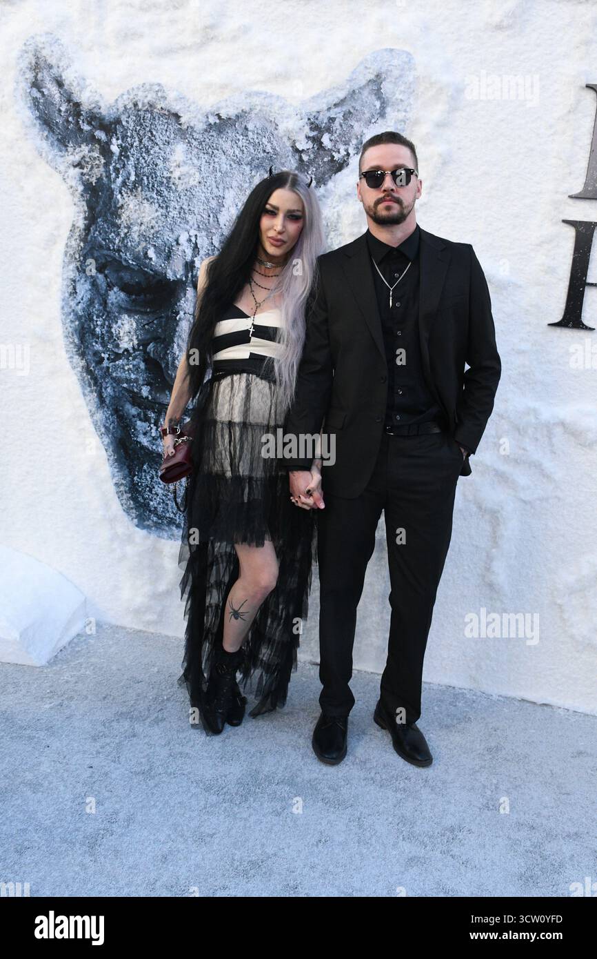 Hollywood, California, USA 8th October 2025 Vanessa Decker and Devin ...