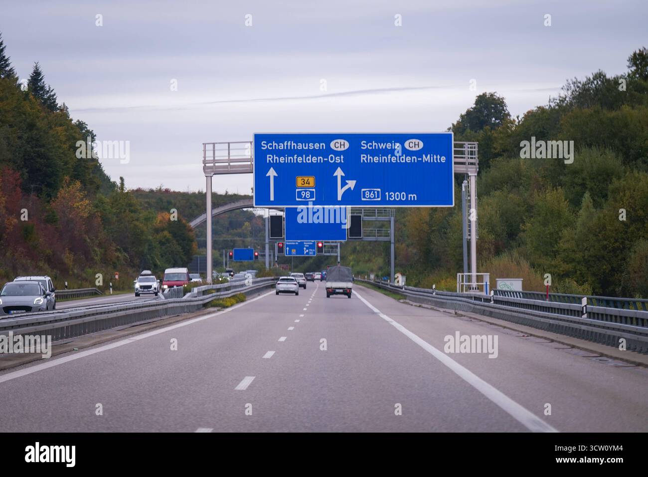 Rheinfelden, Deutschland, Europa, Autobahn A98 Richtung Schweiz ...