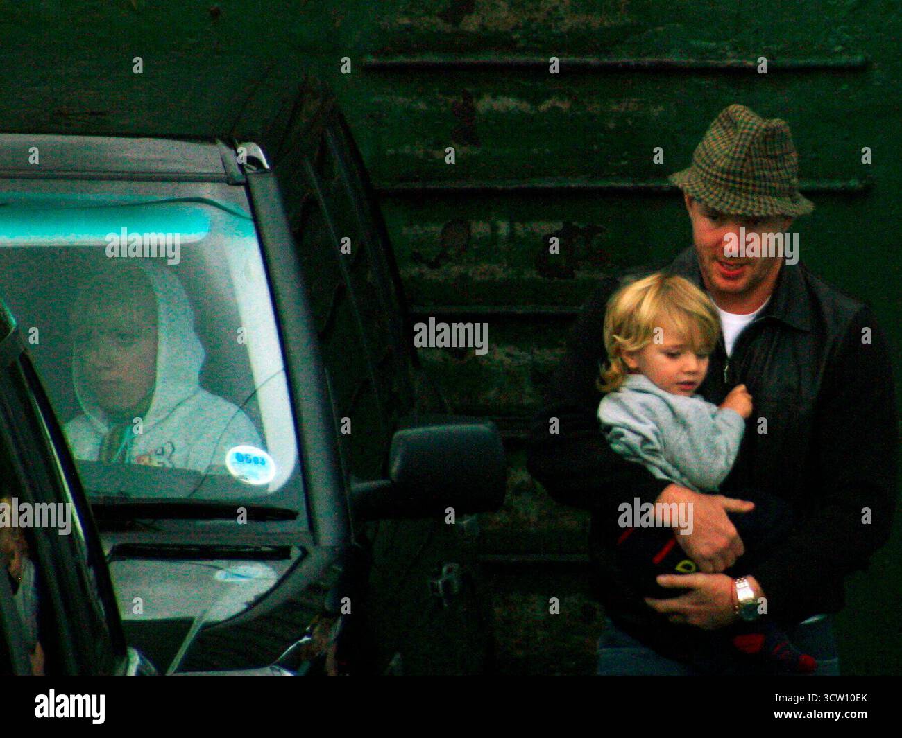 Guy Ritchie with son Rocco at Wymmes Bay Railway Station and Ferry ...