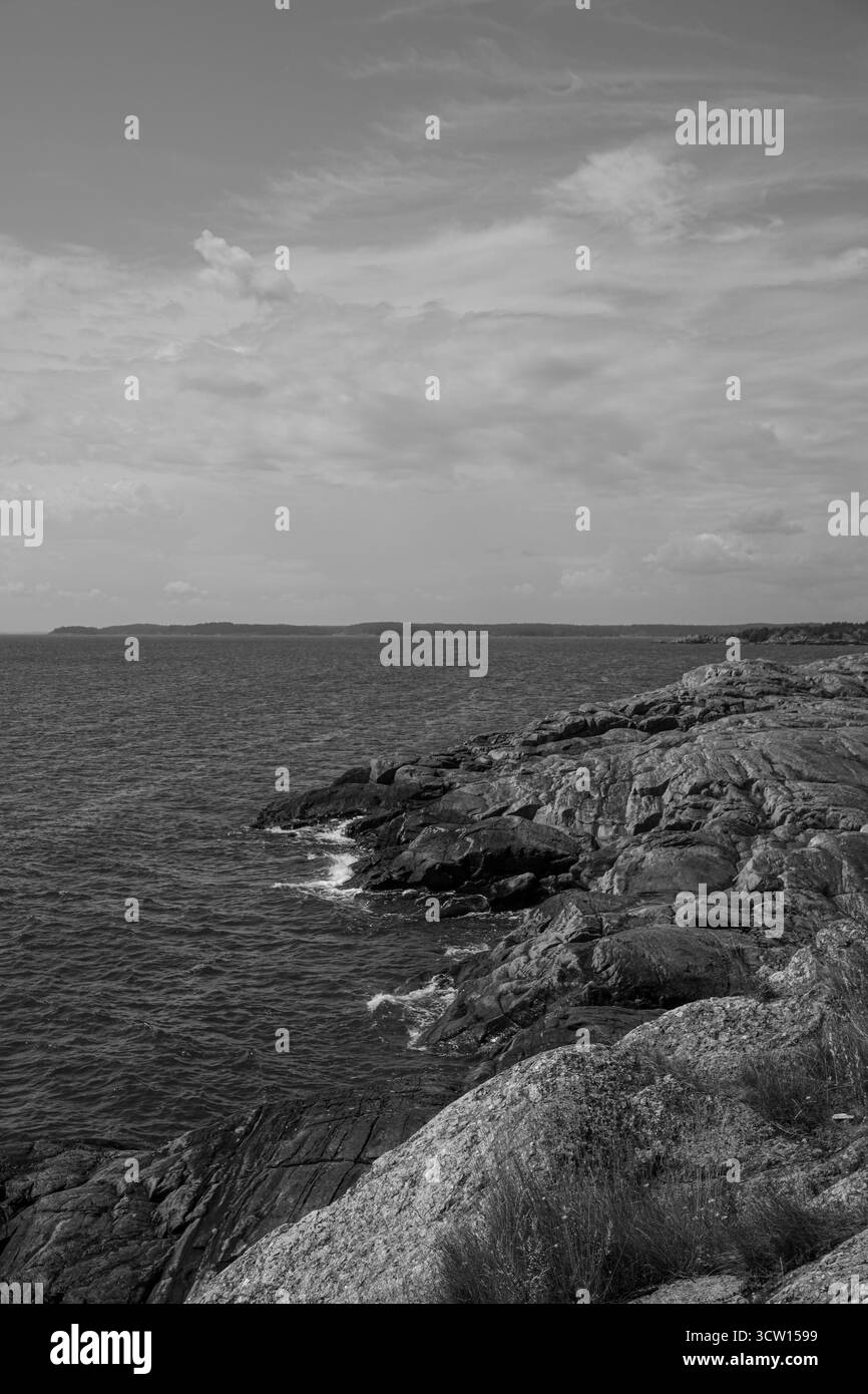 Coastal water view Black and White Stock Photos & Images - Alamy