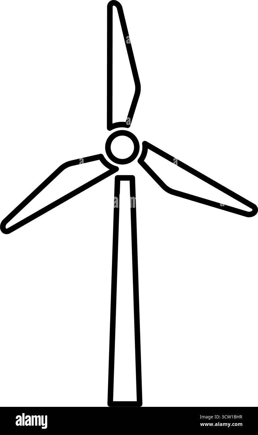 Wind turbine line icon Stock Vector Images - Alamy